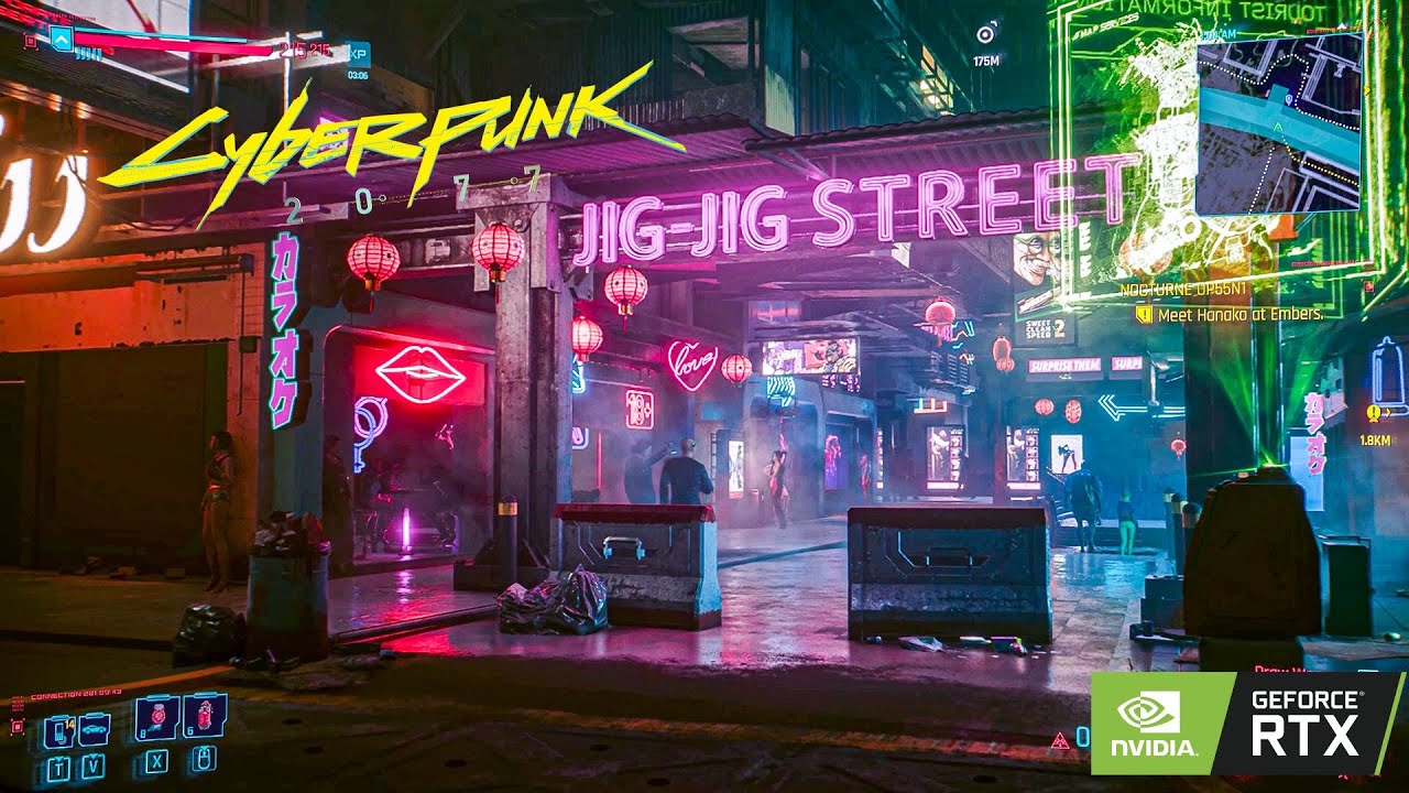 Cyberpunk 2077 - Free Roam At Night in Jig Jig Street [4K] Gameplay # ...