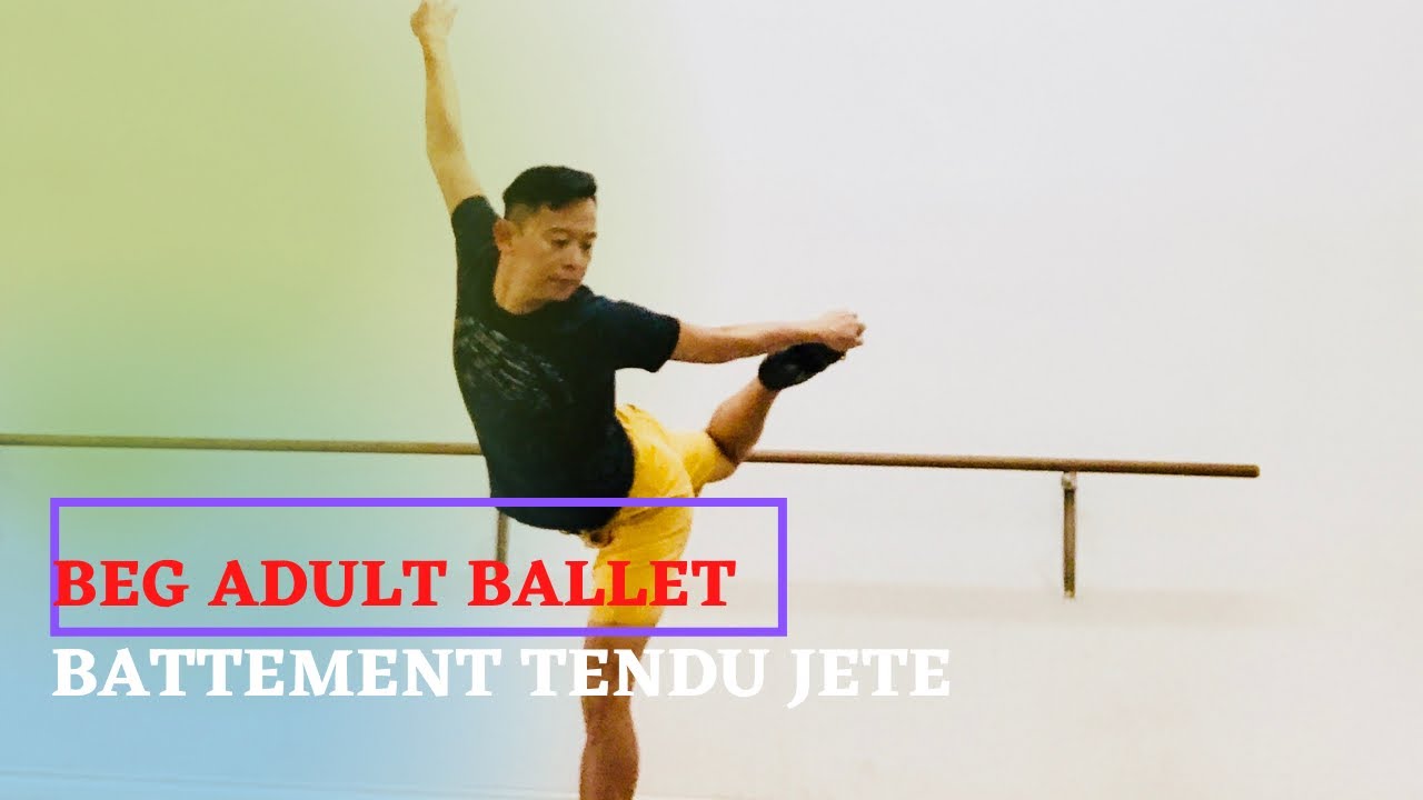 Battement Tendu Jeté, beginner adult ballet class demo - YouTube