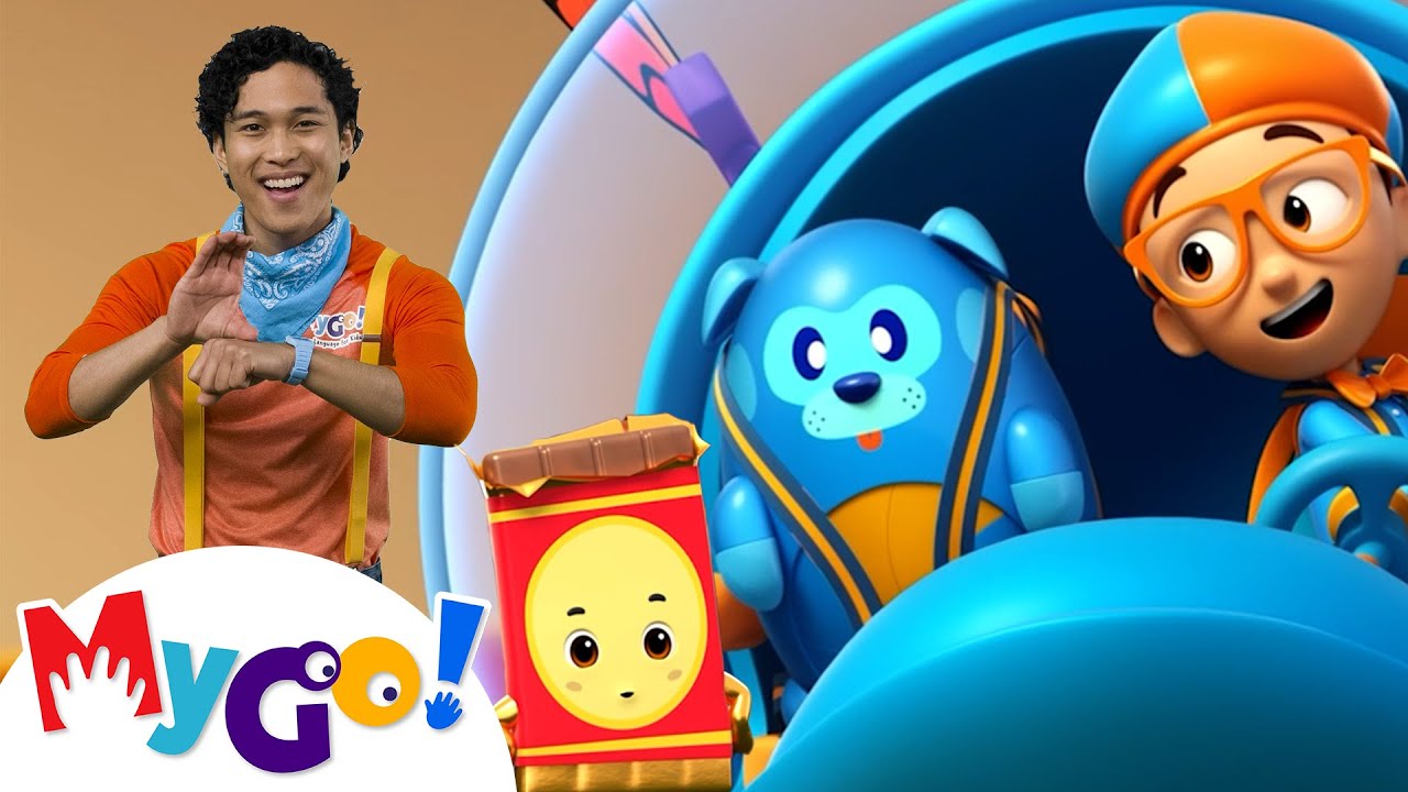 Blippi inside the chocolate factory! 🍫| Blippi | MyGo! Sign Language ...