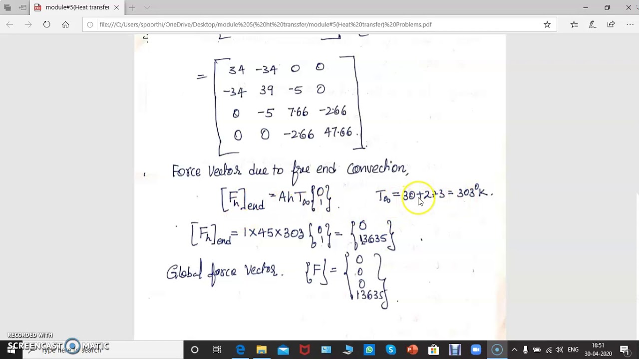 FEM: module#5 ht tra video lect#3 problem solving - YouTube
