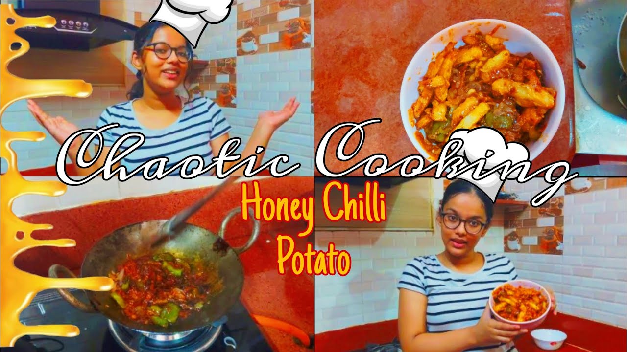 Chaotic Cooking | Honey Chilli Potato 🥔 🍯 | The Family Bees - YouTube