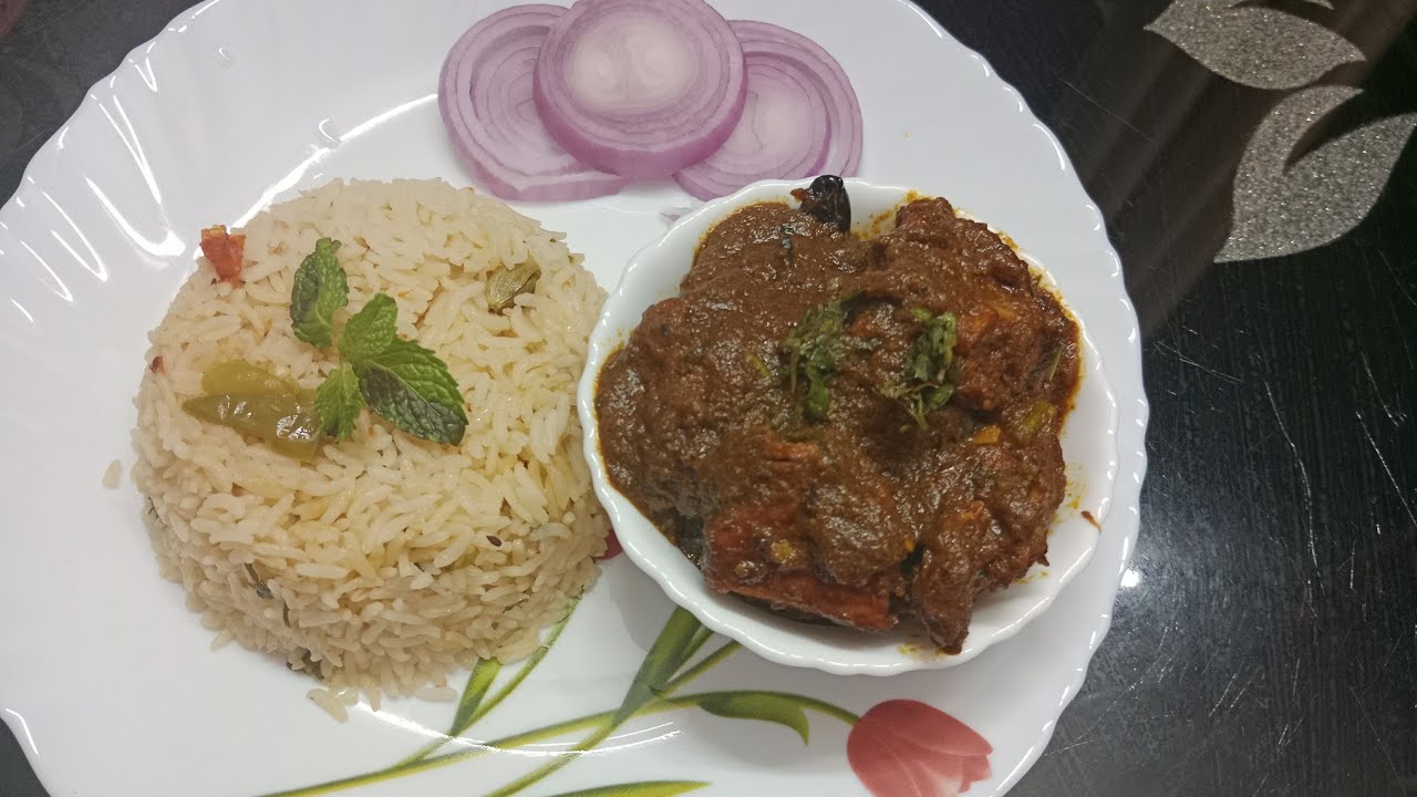 briyani rice and chicken curry| bagara rice recipe in telugu style ...