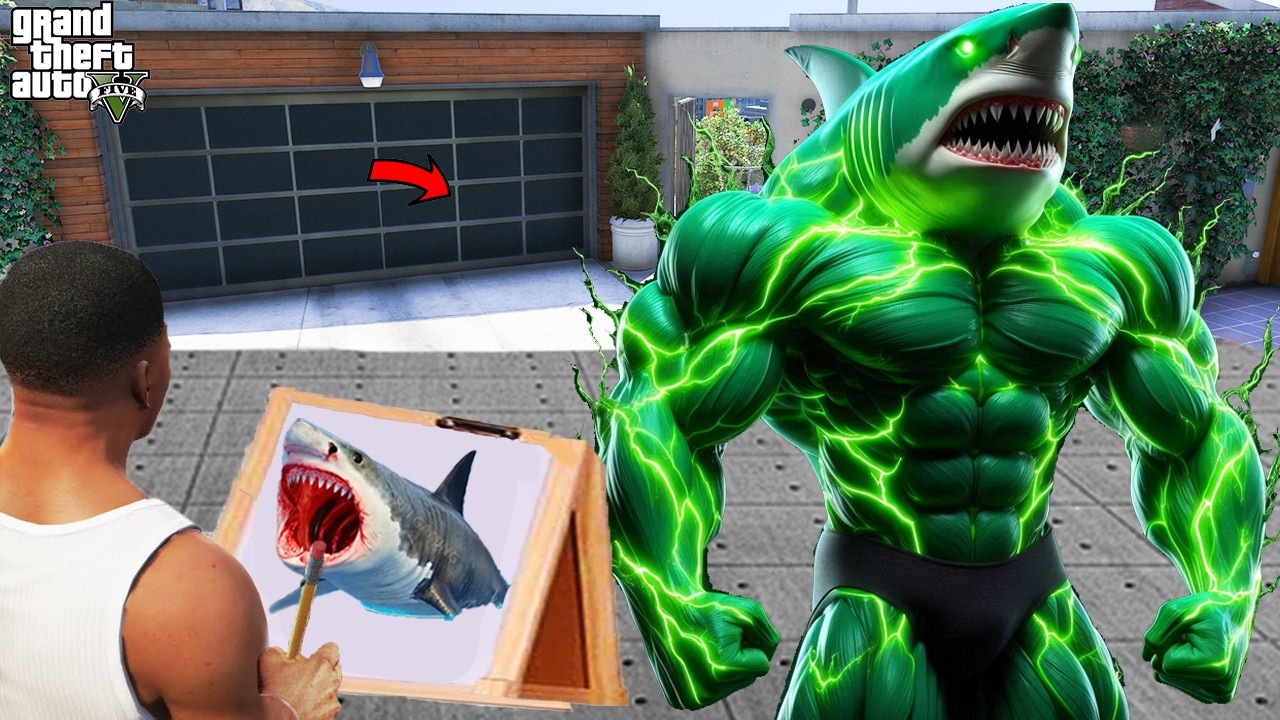 Franklin Draw The Weakest To Strongest Ever SHARK In GTA 5 | GTA 5 New ...