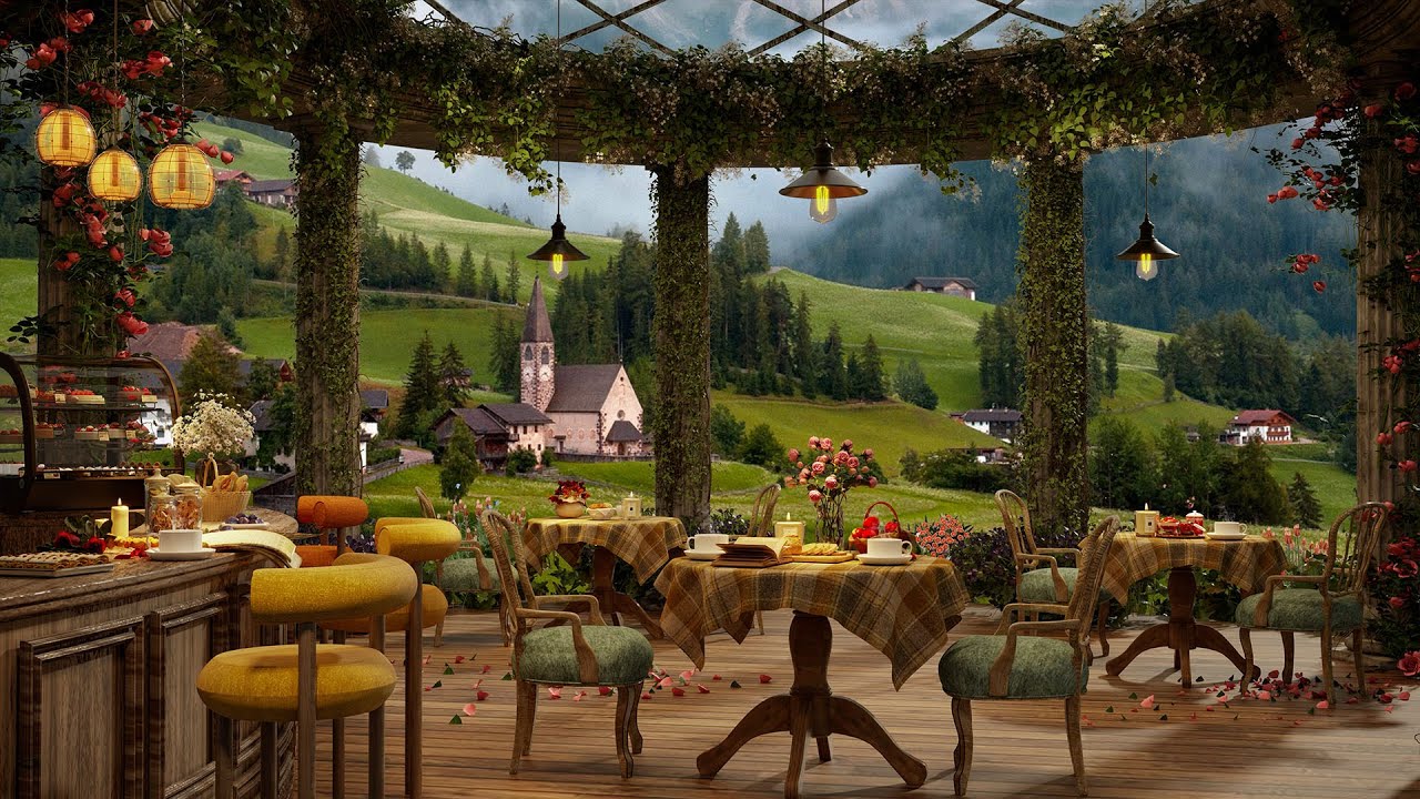 Happy Spring Morning & Relaxing Jazz Music in Coffee Shop Ambience for ...