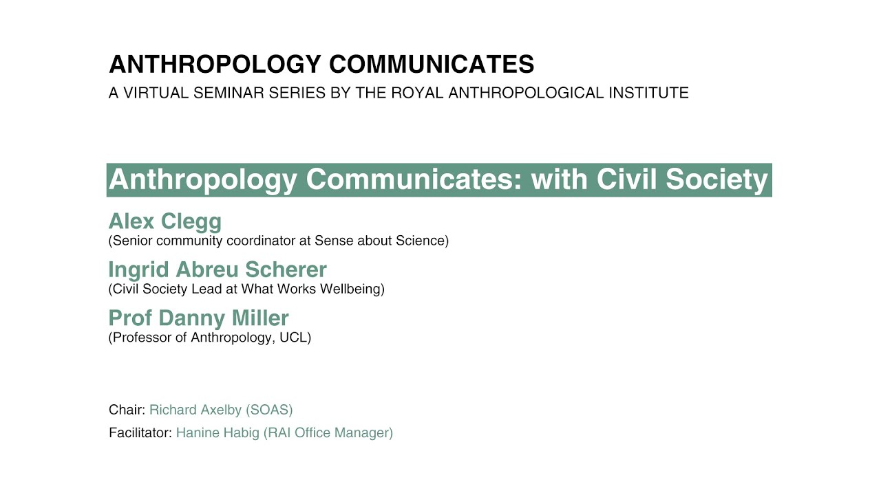 Anthropology Communicates: with Civil Society - YouTube