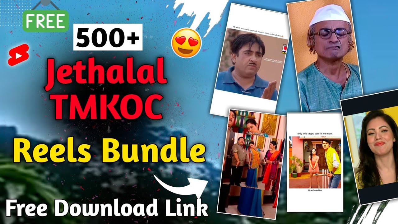 Jethalal Reels Bundle Free Download🤩100+ anime reels bundle free💥Tmkoc ...