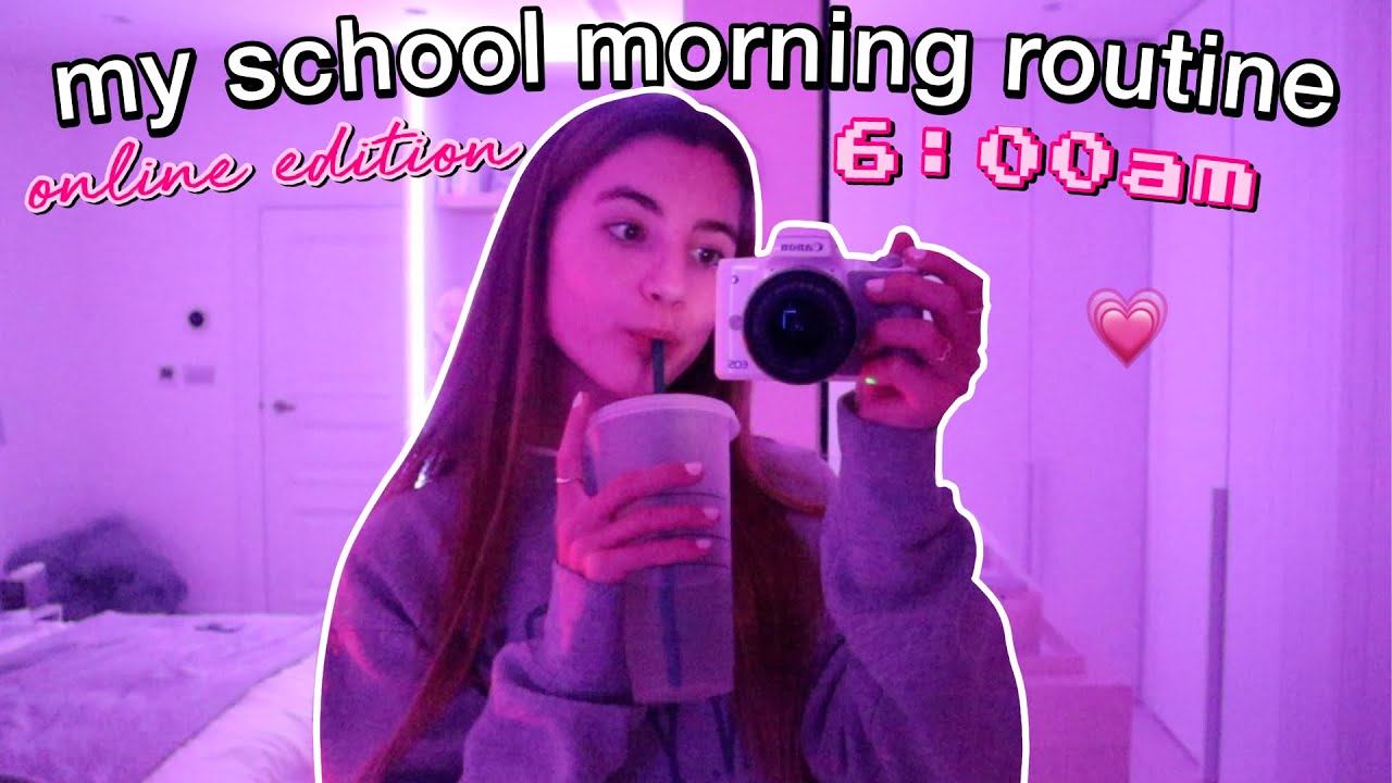 my REAL online school morning routine 2021 *very productive* - YouTube