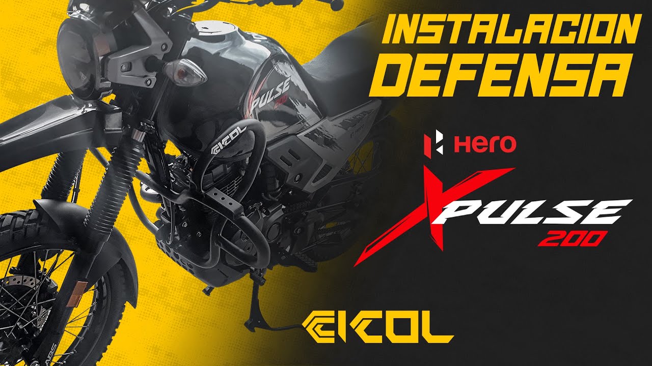 Instalacion Defensa Hero X Pulse 200 Cicol - YouTube