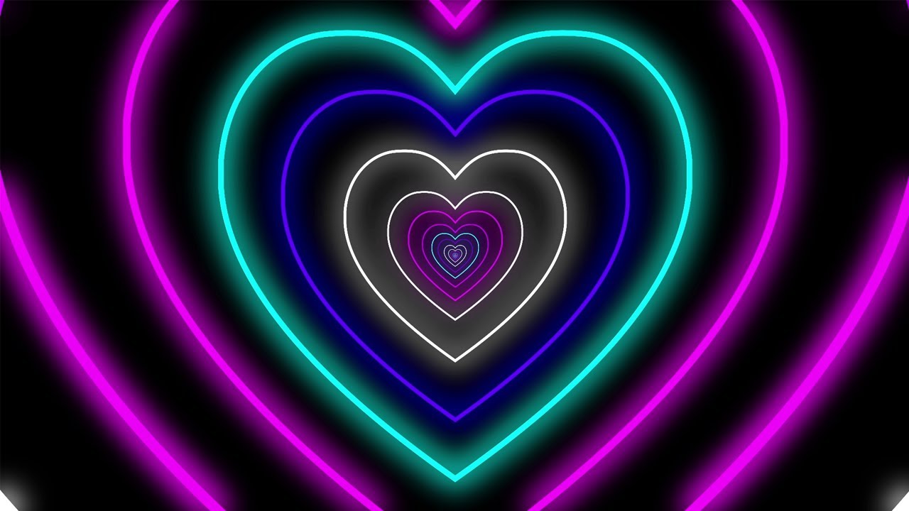 Pink and Blue Heart Motion Background ǁ Heart Animated Background Video ...