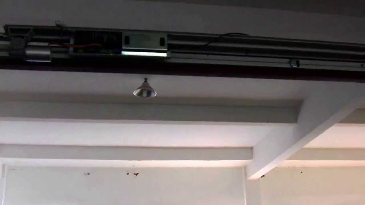 Automatic sliding door operator for double sliding doors - YouTube