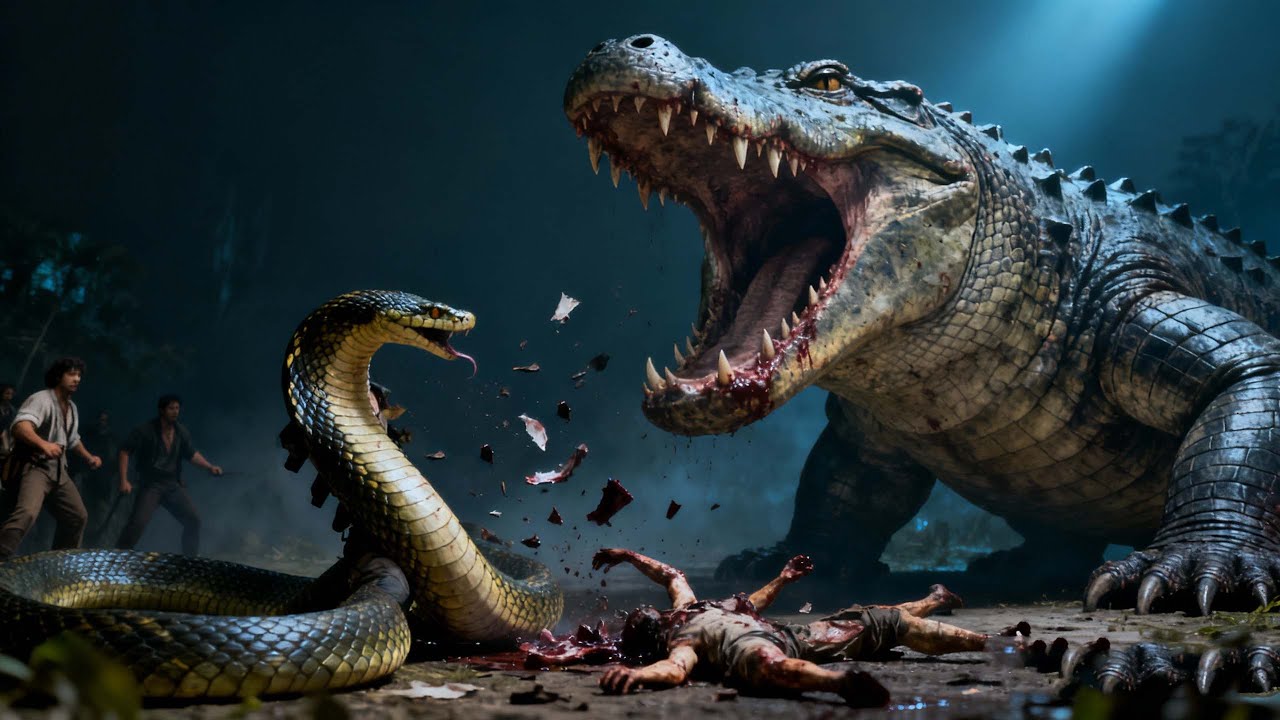 The snake king challenged the monitor lizard and was easily torn to ...