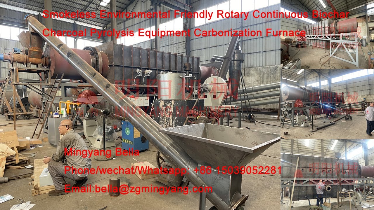 Environmental Smokeless Rotary Continuous Charcoal Making Machine ...