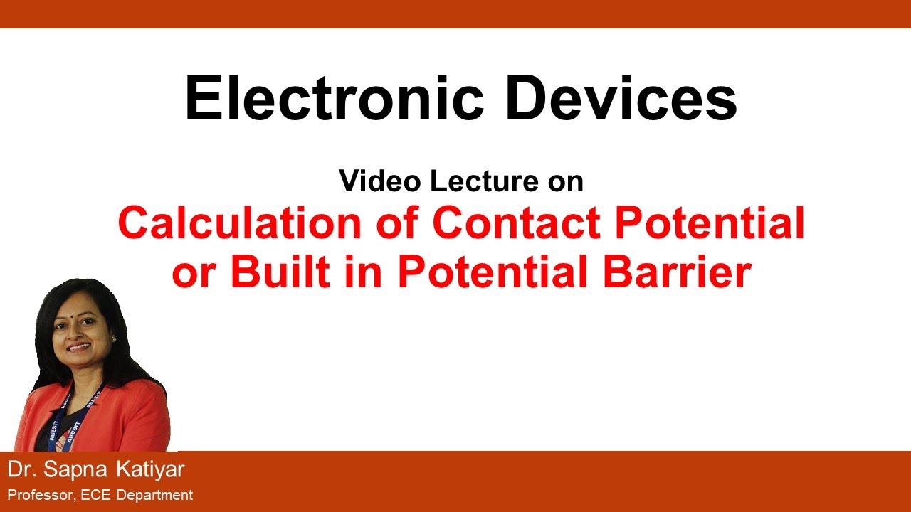 L35 | Calculation of Contact Potential or Built in Potential Barrier ...
