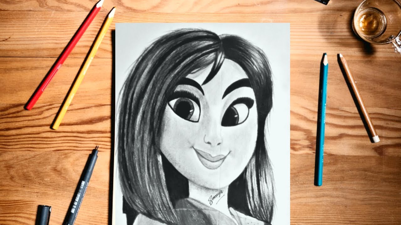 How to draw Mulan || Pencil Sketch - YouTube