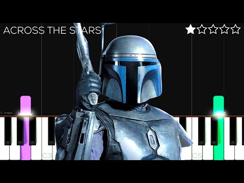 Star Wars - Across The Stars - John Williams | EASY Piano Tutorial