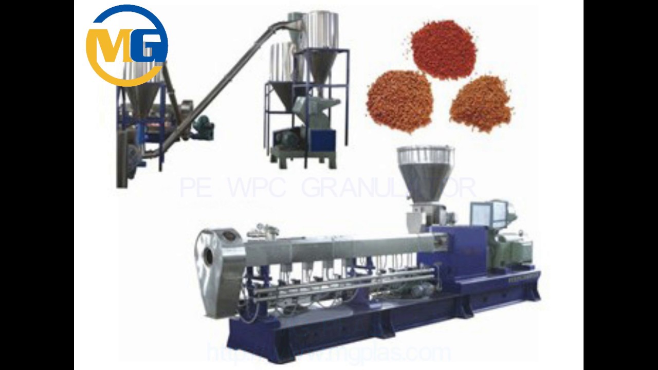 WPC granules production line - YouTube