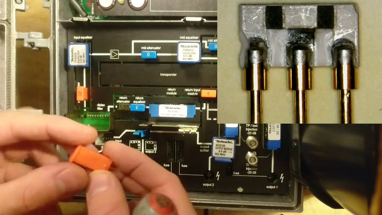 Teleste AC2000 CATV amplifier teardown - YouTube