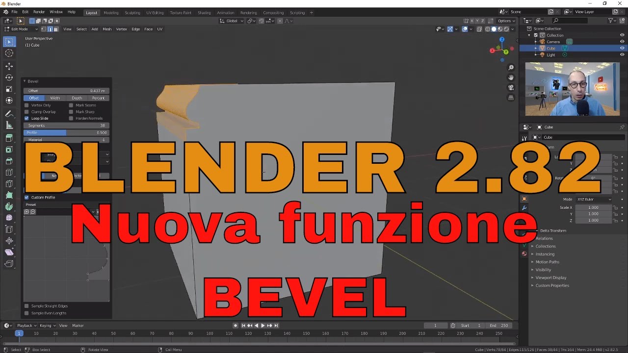 Blender 2.82 - Nuova funzione Bevel - YouTube