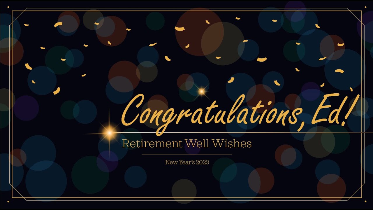Congratulations, Ed! - YouTube