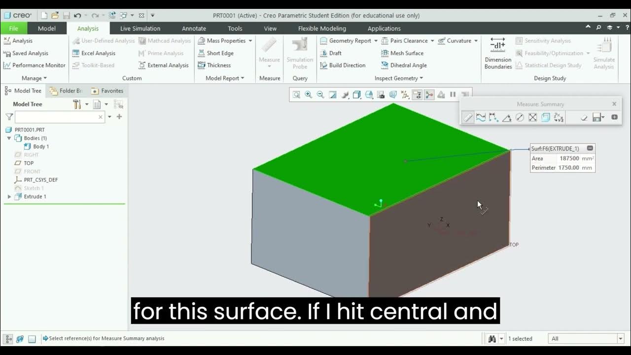 5. Dimensions and measurements in CREO Parametric 7.0 - YouTube