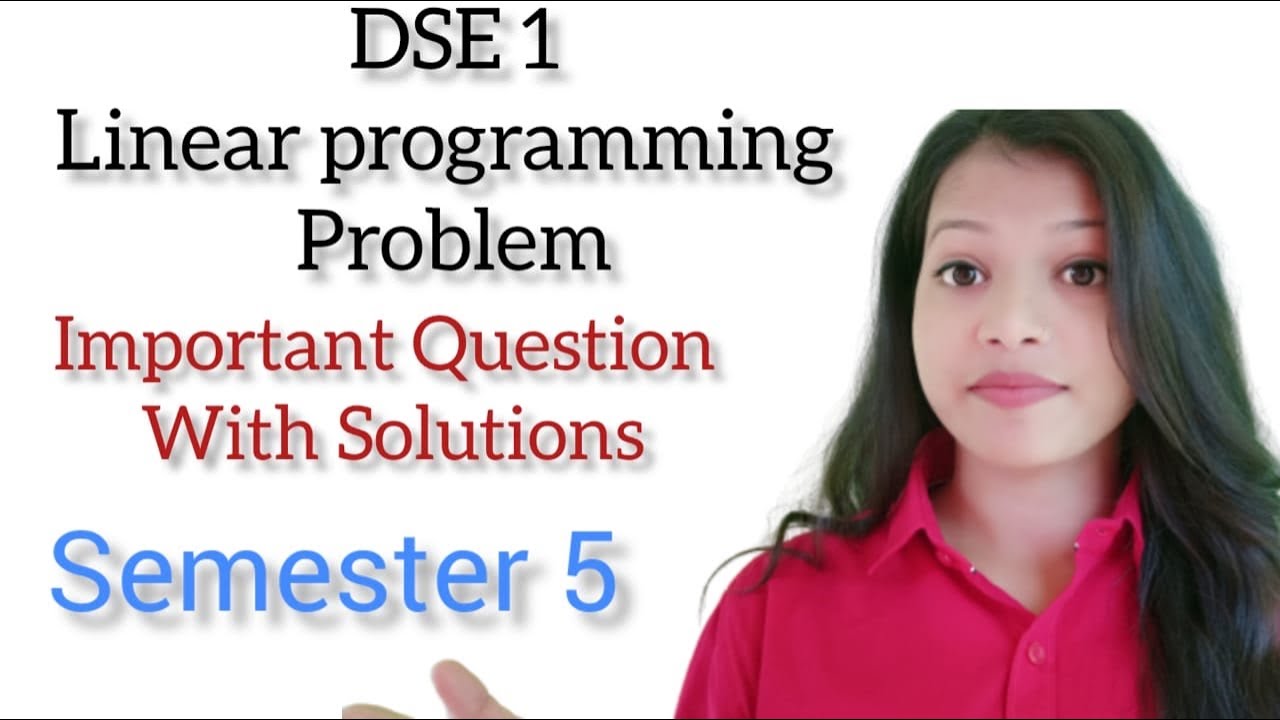 Important Question Paper (DSE 1) LPP semester 5 - YouTube