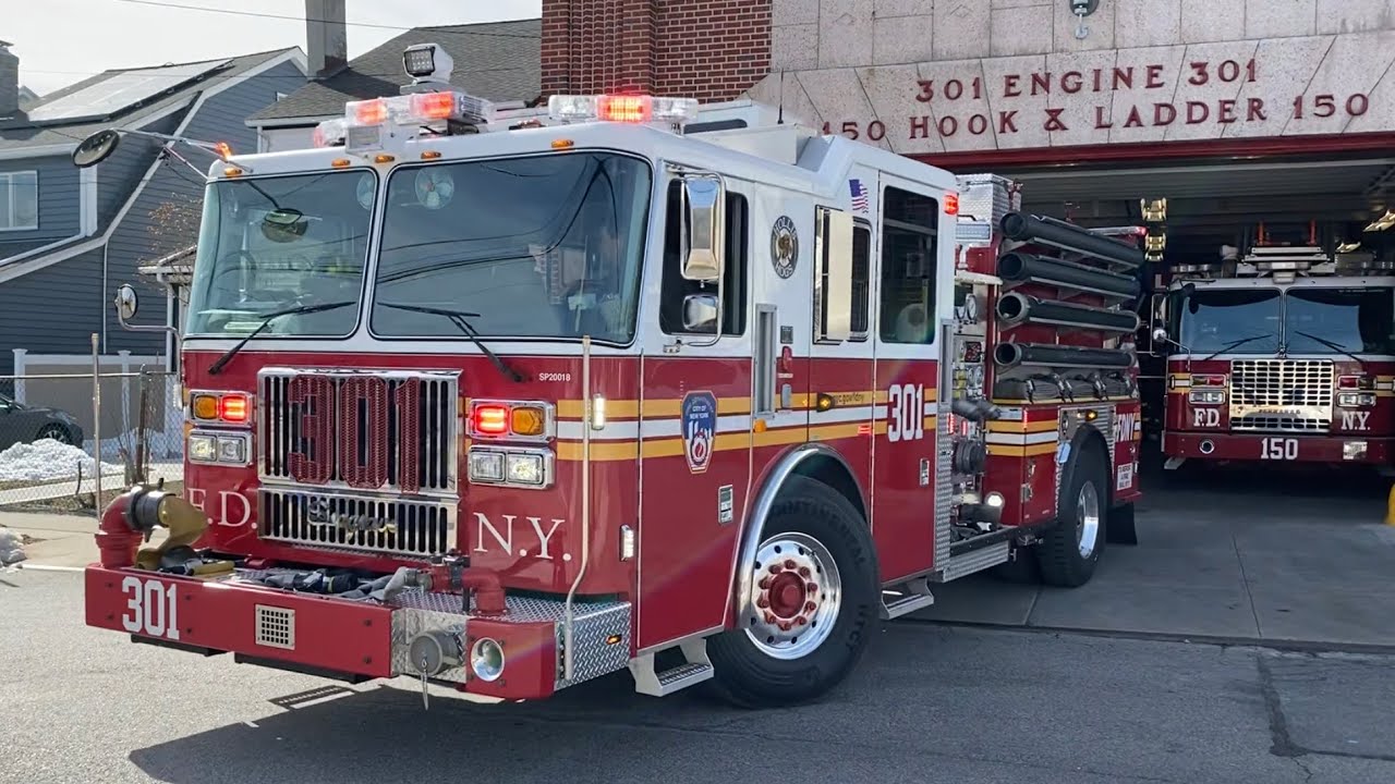 ⭐️ FIRST VIDEO ⭐️ BRAND NEW FDNY Engine 301 Responding - YouTube