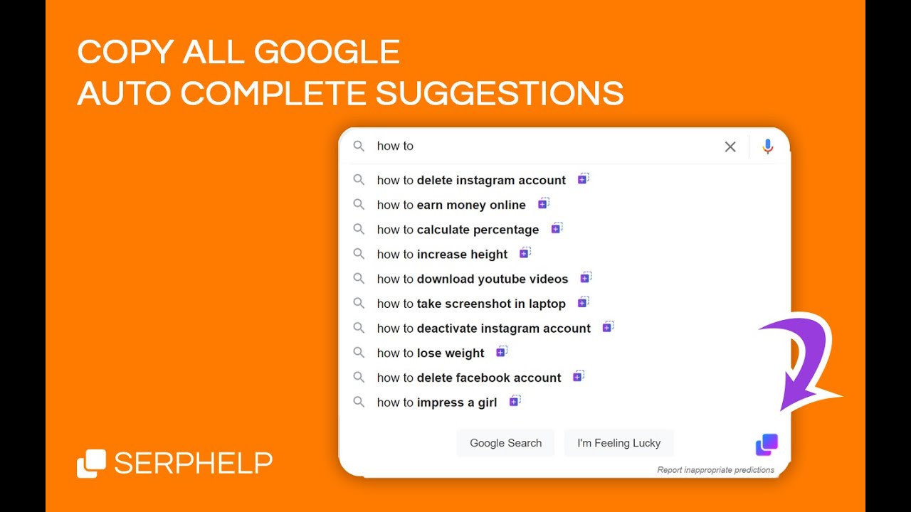 How to Copy Google Auto suggested Keywords | SERP HELP - YouTube