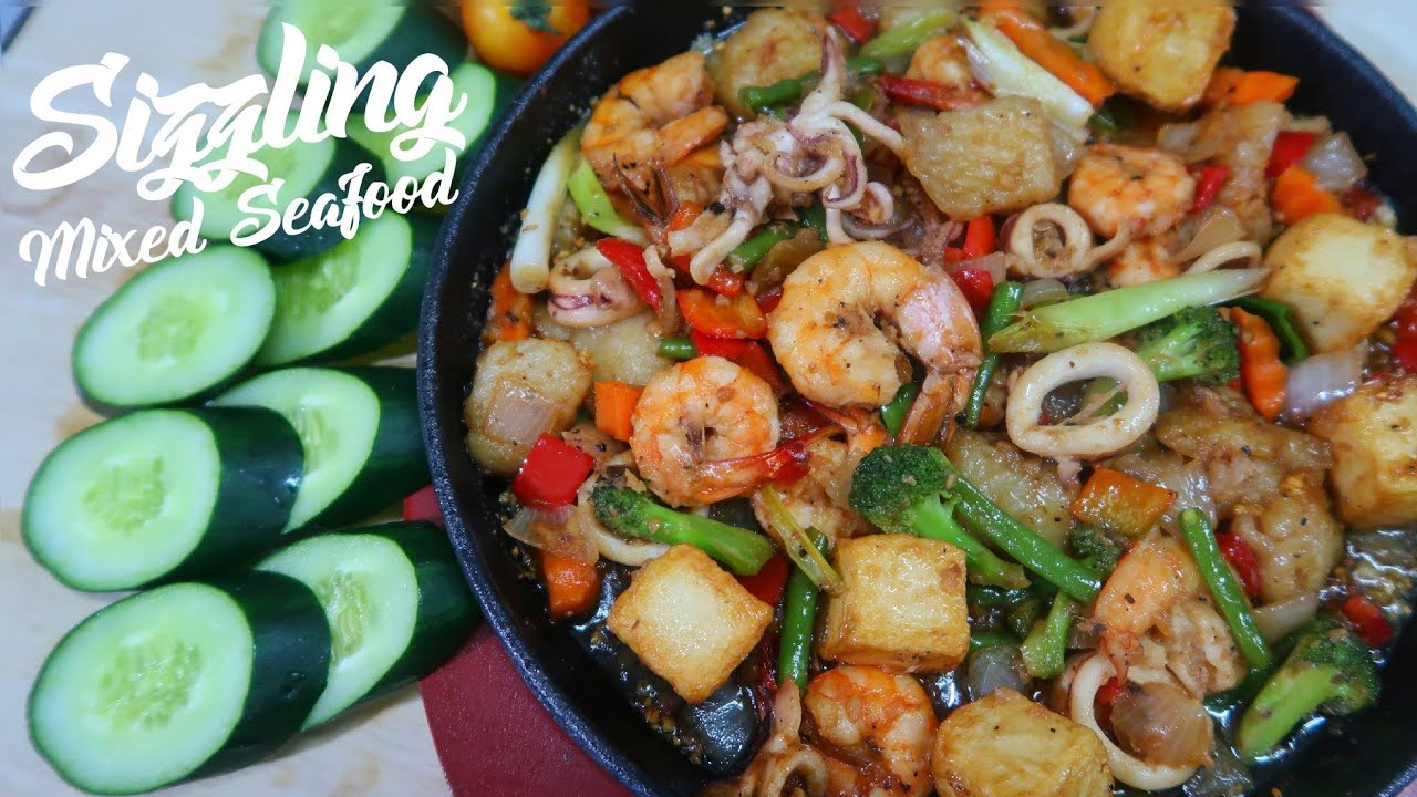 Sizzling Mixed Seafood - YouTube