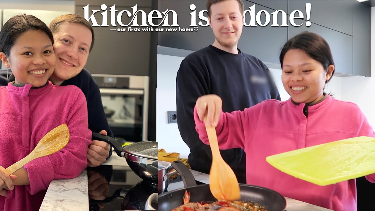 vlog ⎯ kitchen is done:) 1st time cooking in our new house, little tour ...