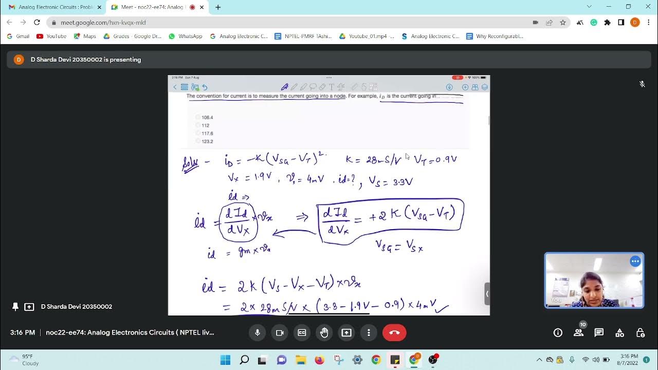 Week 2 Live Problem solving session: Analog Electronic Circuits - YouTube