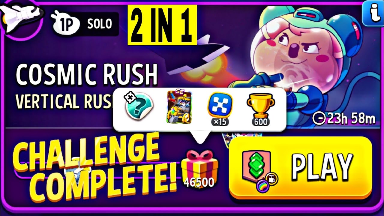 vertical rush rainbow blow em up solo challenge | 2 IN 1 | cosmic rush ...