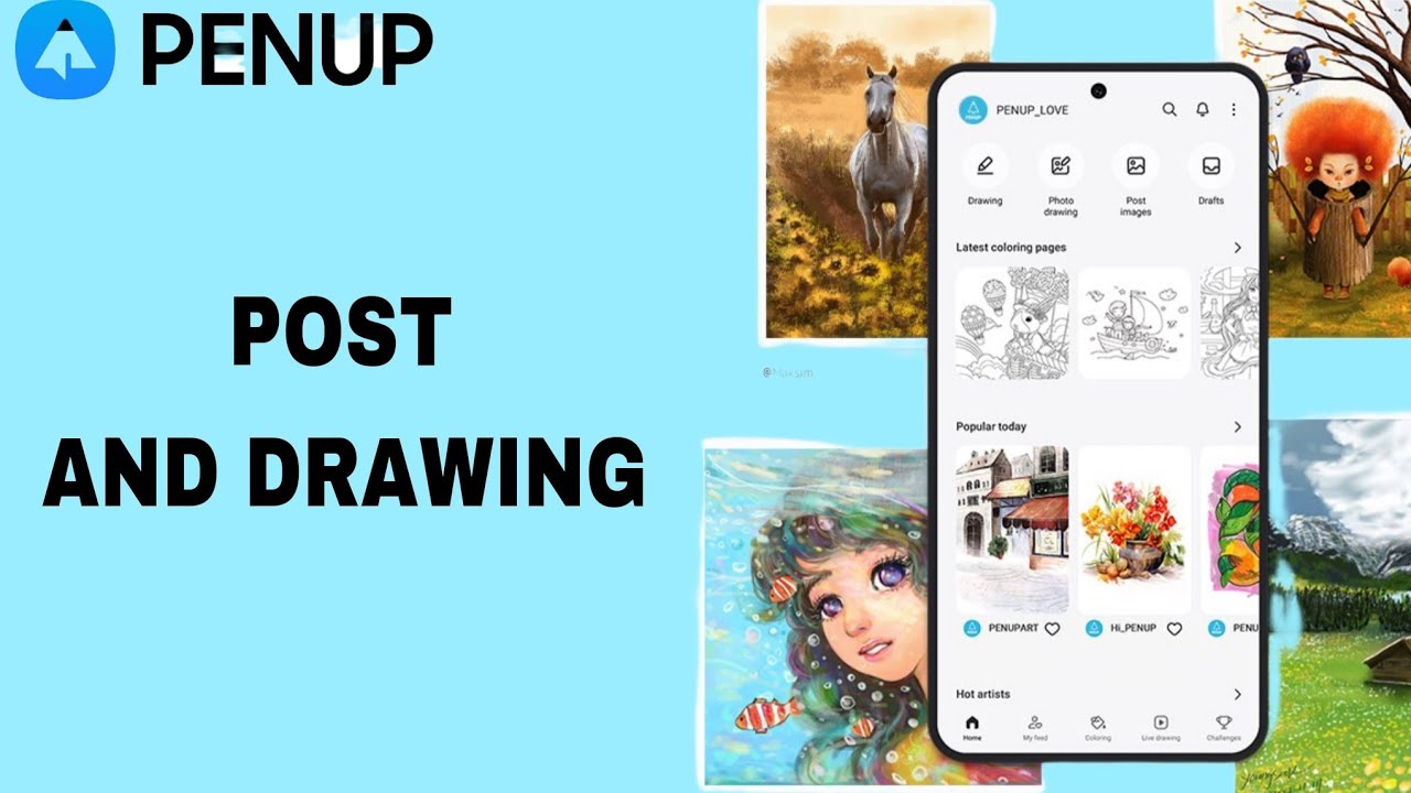 How To Post And Drawing On Penup App | Step By Step - YouTube