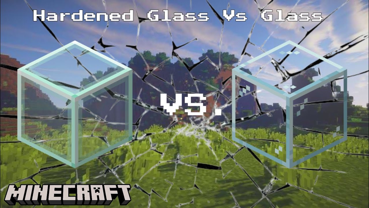 Minecraft - Hardened Glass Obliterates (Vs.) Normal Glass - YouTube