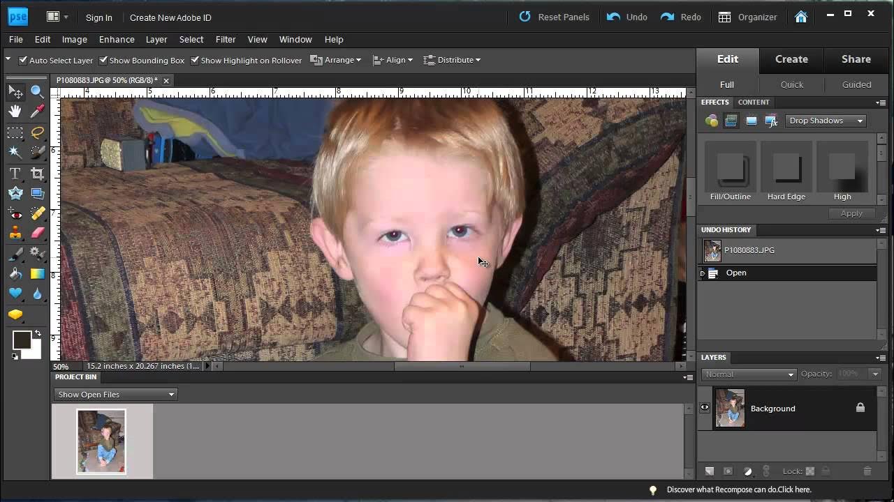 Tutorial: Red Eye Tool in Photoshop Elements - YouTube