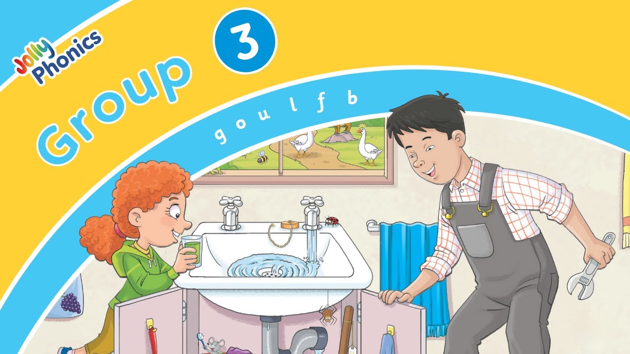 Jolly Phonics Songs Group 3 - Learn Letter Sounds g, o, u, l, f, b for ...