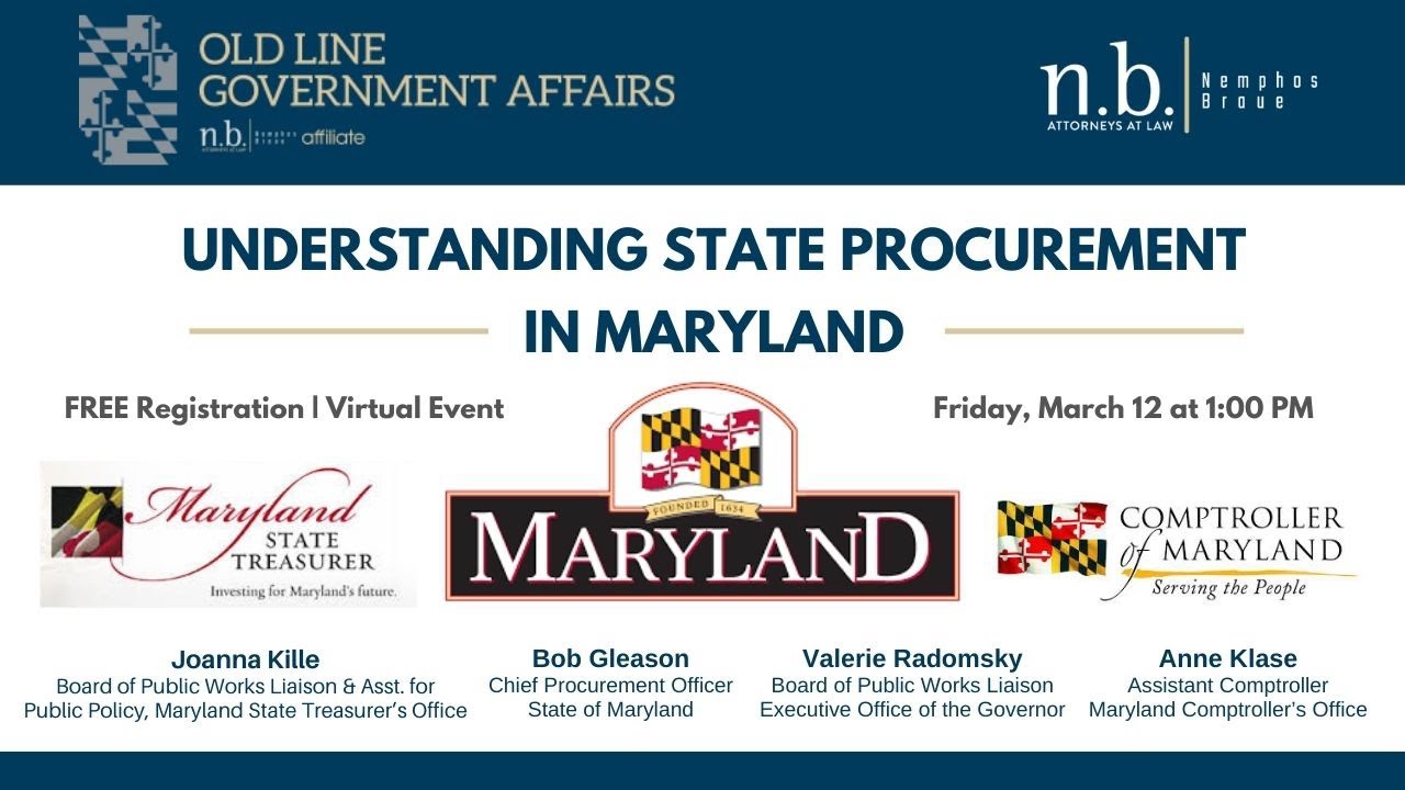 Understanding State Procurement in Maryland - Full Webinar - YouTube