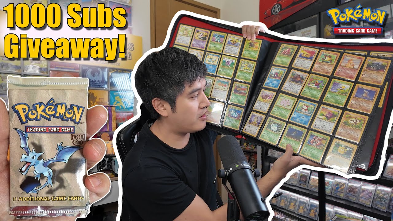 WE HIT 1000 SUBS! Celebrate by RIPPING a 1st Edition Fossil Pack!?! - YouTube