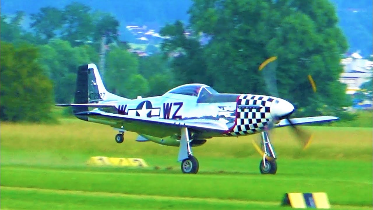 P-51 Frances Dell on Friday at Gelnhausen Flugplatzkerb 2023 - YouTube