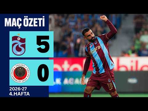 Trabzonspor Gençlerbirliği | 5-0 | Maç özeti | Süper Lig 2026/27 | ts gençlerbirliği özet