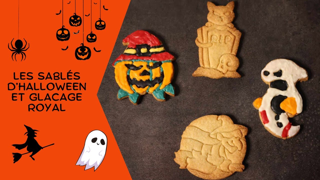 Les biscuits sablé d'halloween et glaçage royal - YouTube