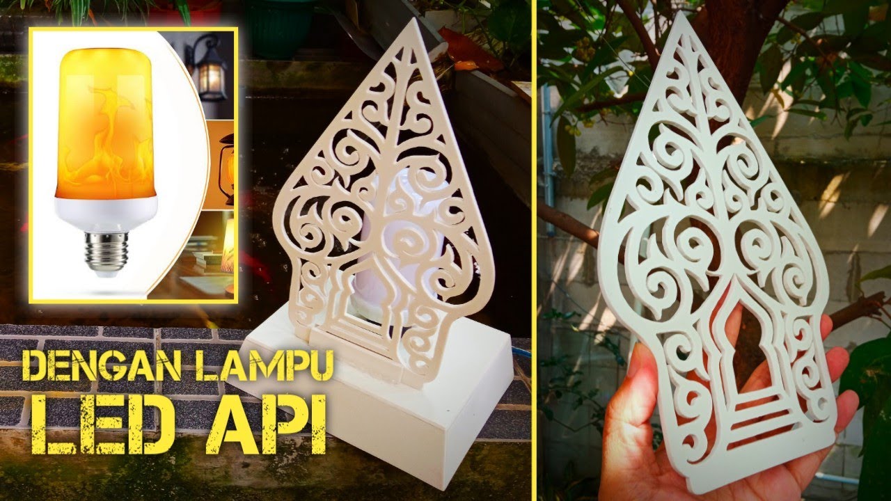 Lampu Hias Gunungan Wayang dari pipa PVC dengan LED Nyala Api - YouTube