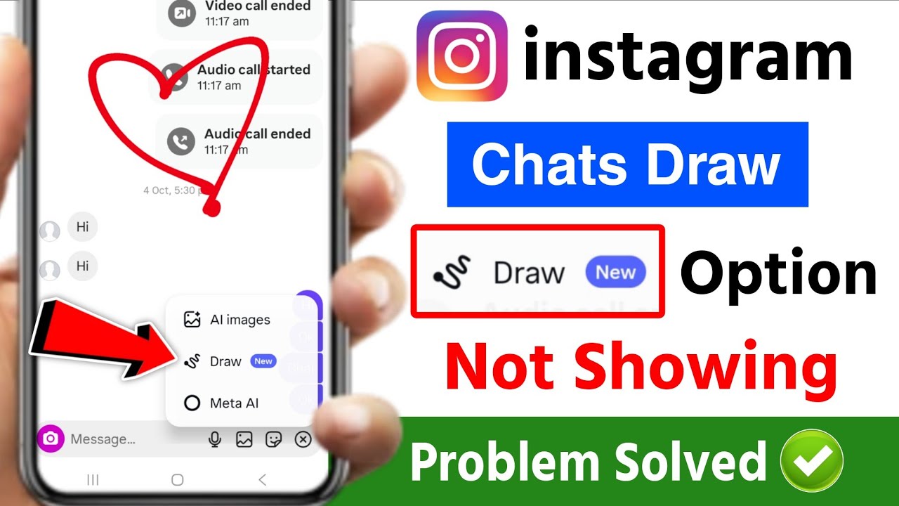 instagram chat draw option not showing problem 2025 | instagram chat me ...