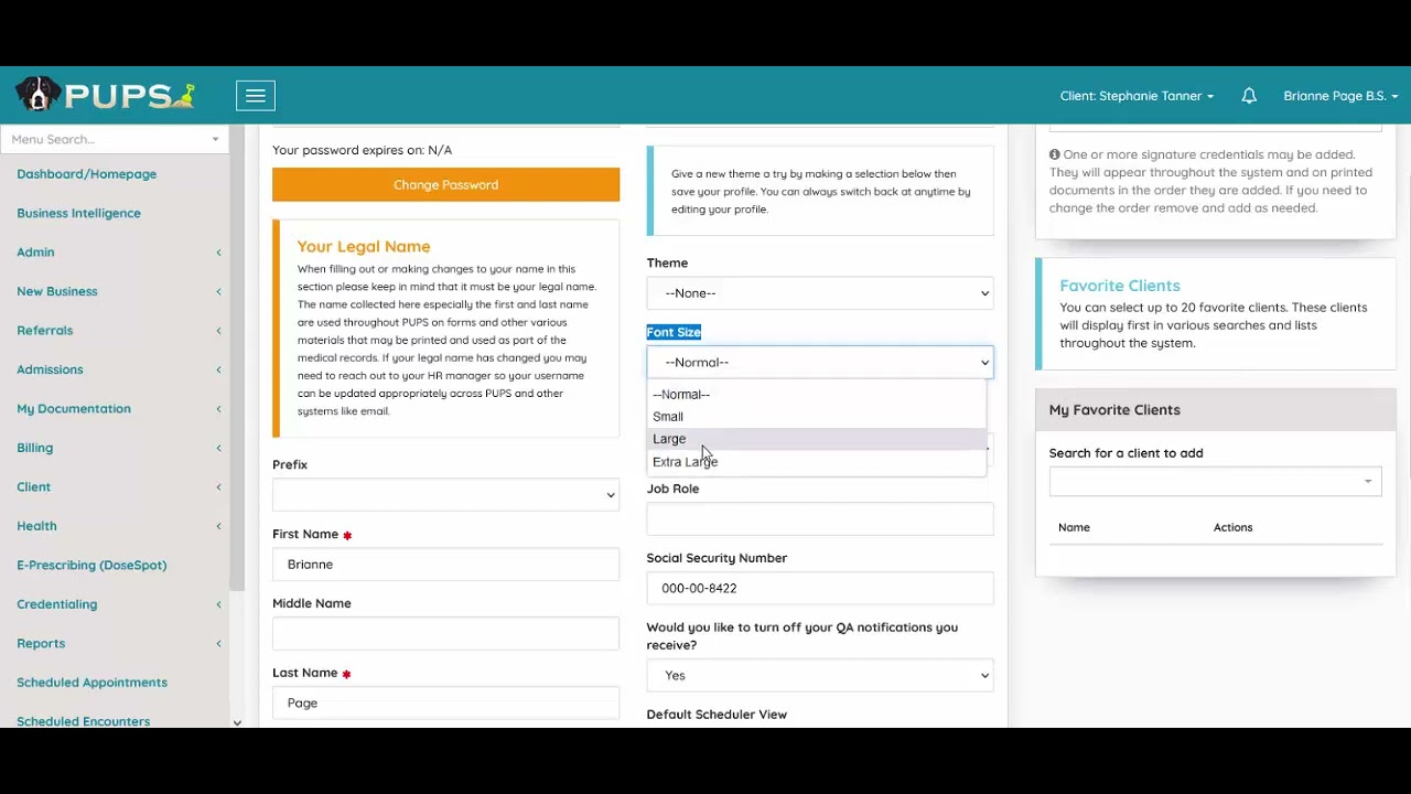 Changing Font Size in PUPS Software - YouTube