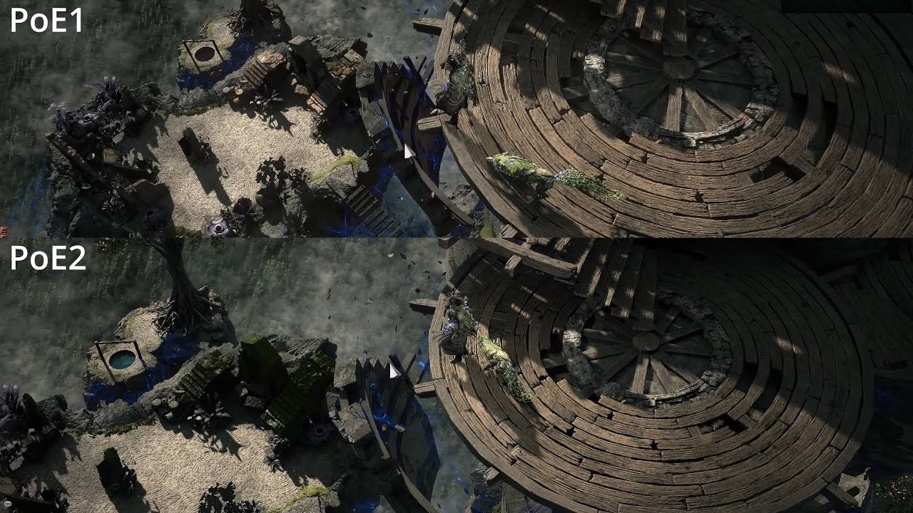 PoE1 & PoE2 | Arcane Isle Hideout Comparison (Default Decoration) - YouTube