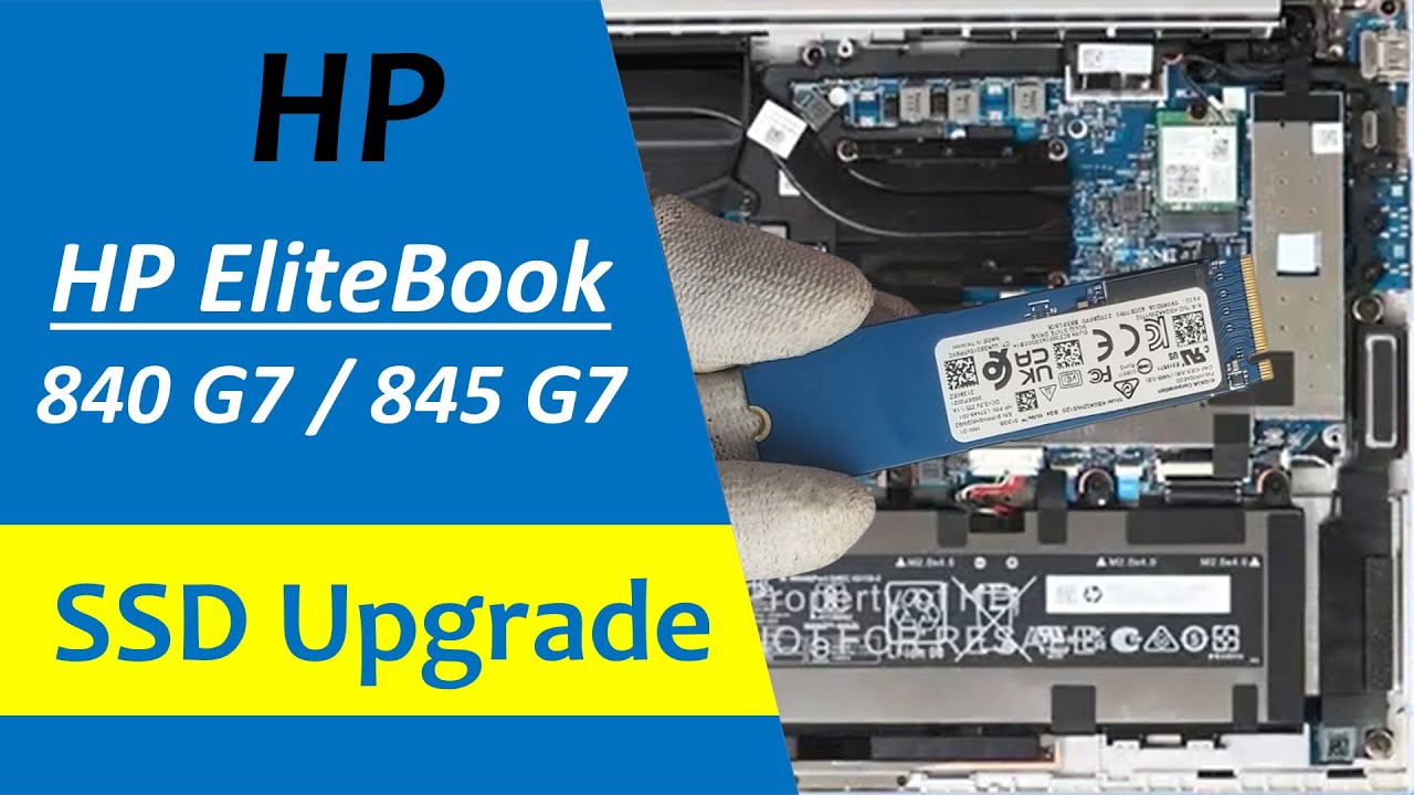 HP EliteBook 840 G7 and HP EliteBook 845 G7 Laptop SSD Upgrade and Disassembly & Replacing Parts ...