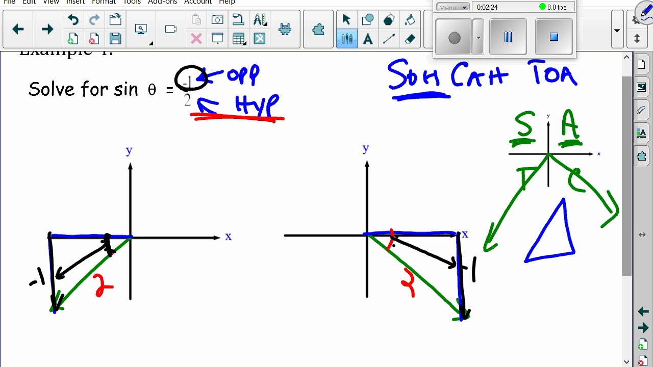 Unit 2 2 5 Given a Trig Ratio Find the Angles in Standard Position ...
