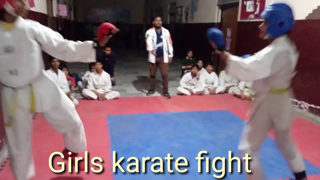 Karate girls fight/karate kids fight /kicks, punchs, blocks /martial ...