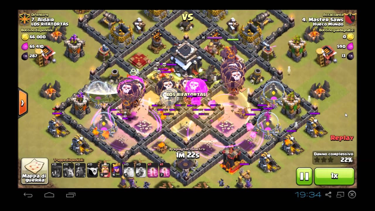 CLASH OF CLANS - 3 stars LavaLoon th9 (Master Saws) - YouTube