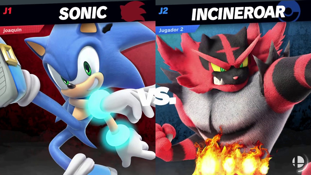 sonic vs incineroar en super smash bros ultimate #2 - YouTube