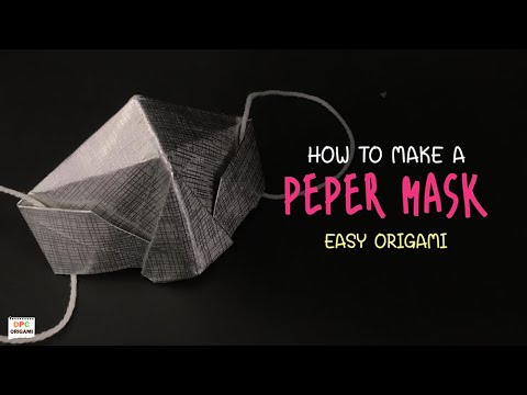 【Origami Easy】Paper Face Mask tutorial (How to make a paper Face Mask ...
